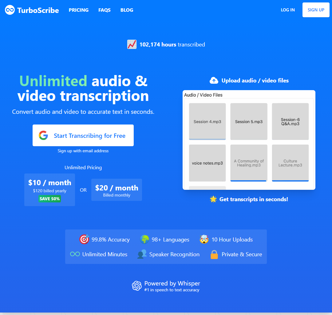 TurboScribe - Herramienta de Inteligencia Artificial